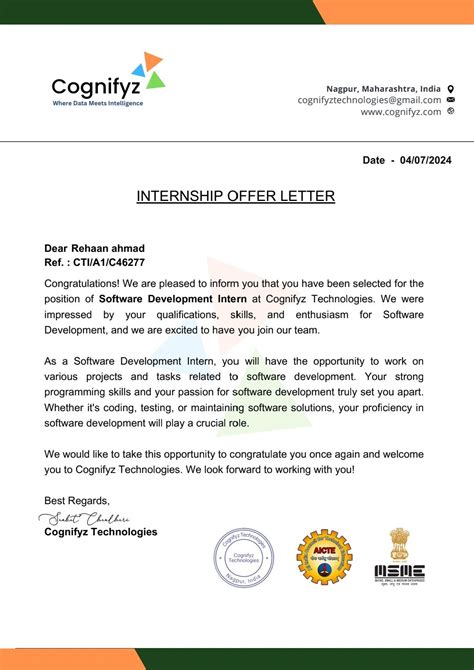 Rehaan Ahmad On Linkedin Internship Cognifyz Javadeveloper Btech