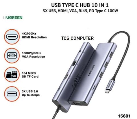 Jual Ugreen Usb Hub Card Reader Type C 10 In 1 Lite Grey Pn 15601 Di Seller Komputermedan