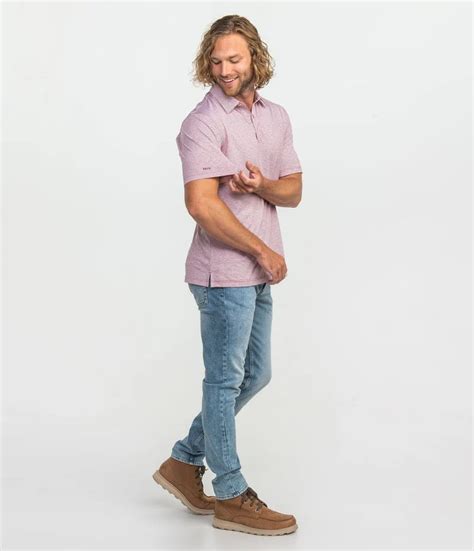 Southern Shirt Heather Madison Stripe Polo Red Zone Southern Gentleman