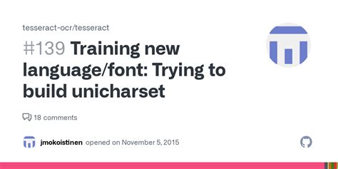 Training New Languagefont Trying To Build Unicharset · Issue 139 · Tesseract Ocrtesseract