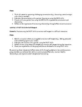 Behavioral Health Module DBT Skills Interpersonal Effectiveness