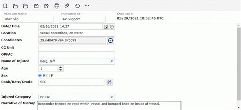 Ics 237 Cg Incident Mishap