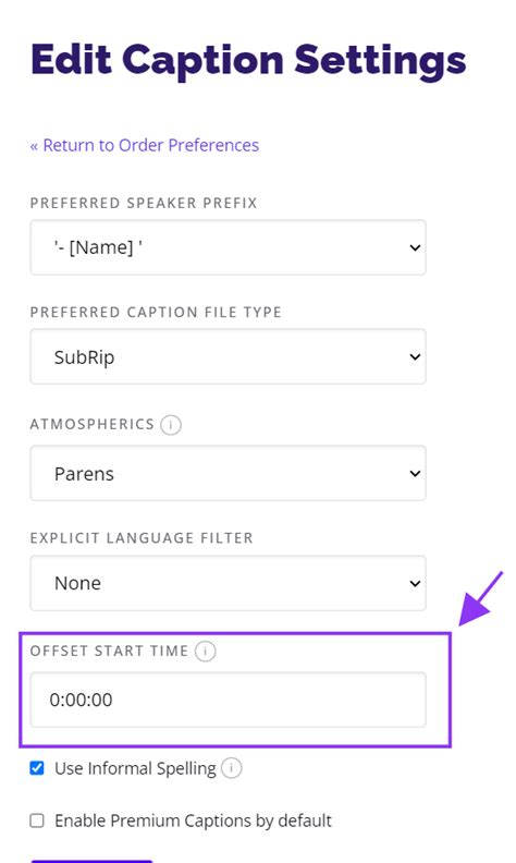 Caption Order Preferences Rev Com Help Center