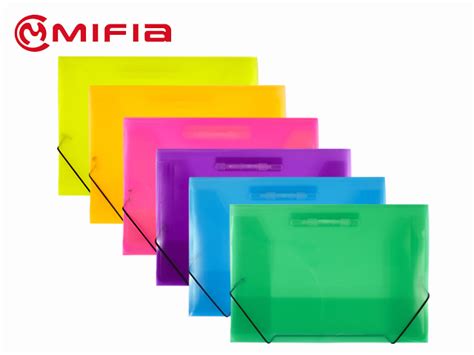 Plastic Polypropylene File Folders With Elastic Bands MIFIA