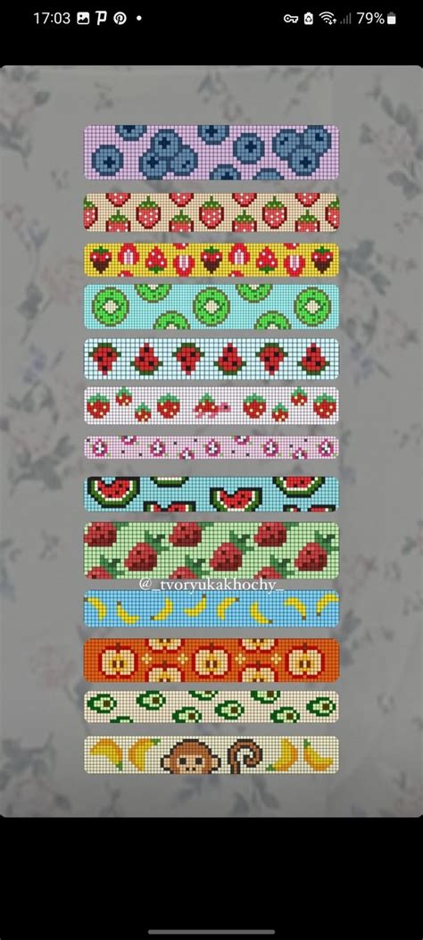 Фенечки схемы Схемы вышивки крестиком Узоры пластикового холста Бисероплетение