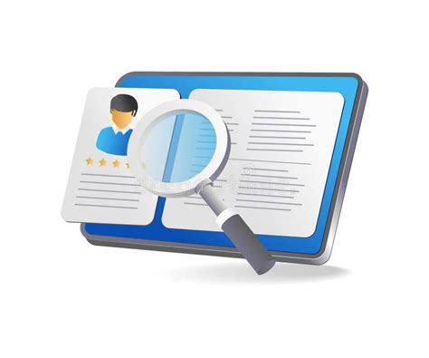 Isometric 3d Illustration Concept Of Searching Someone`s Data Stock Illustration Illustration