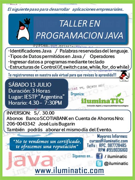 Taller De Java Ii Empresa Iluminatic Sac