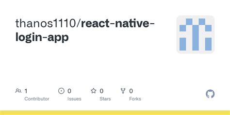 Github Thanos1110react Native Login App