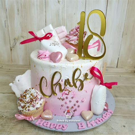 18th Birthday Pink Buttercream Cake Baked By Nataleen