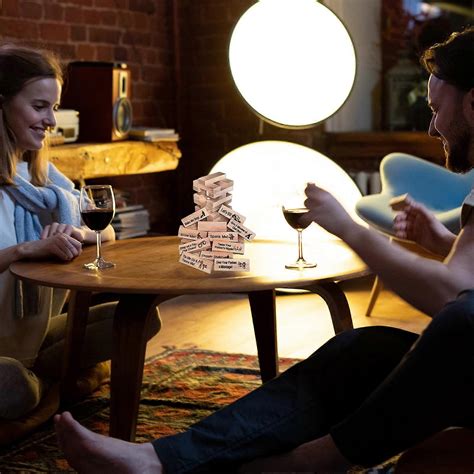 48pcs Super Naughty Block Tower Game Funny Couple Stacking Tower With Truth Or Dare Questions