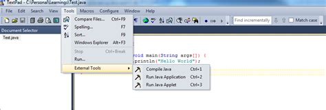 madhu s blog setting up textpad for java