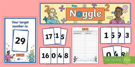 Noggle Math Game Easily Downloadable Display Pack