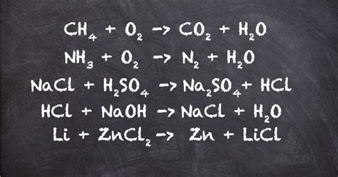 Ecuaciones De Reacciones Quimicas