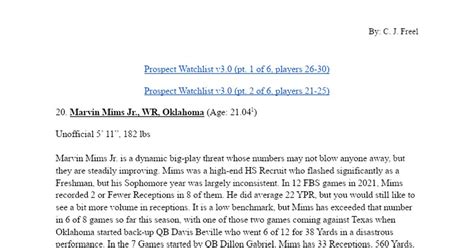 2023 Updated Prospect Watchlist V3 0 Deeper Dives Adv Stats And Film Traits Pt 3 16 20