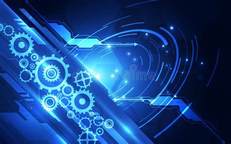 Abstract Vector Digital System Technology Concept Background
