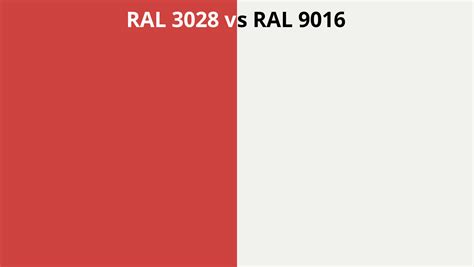 Ral 3028 Vs 9016 Ral Colour Chart Uk