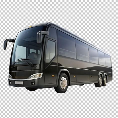 Black Bus Side View Premium AI Generated PSD