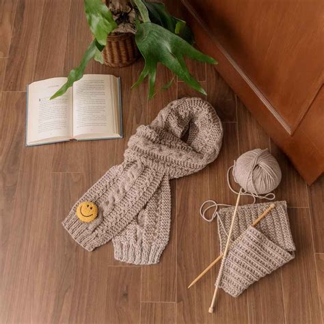 [diy 키트] 클래식 케이블 목도리 대바늘 뜨개질 키트 솜씨당