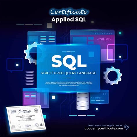 Applied Sql Certificate Academy Certificate