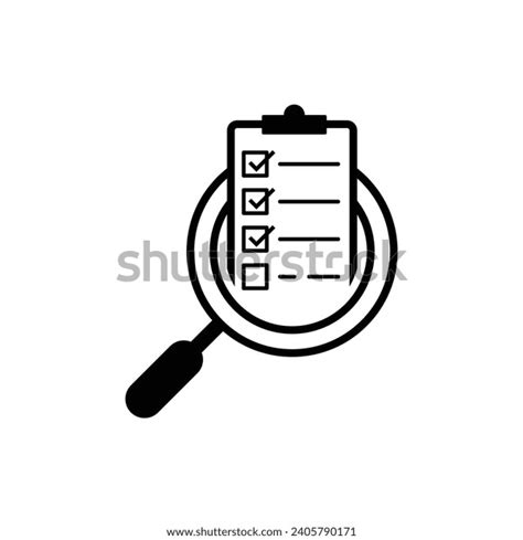 Audit Data Analysis Icon Like Thin Stock Vector Royalty Free