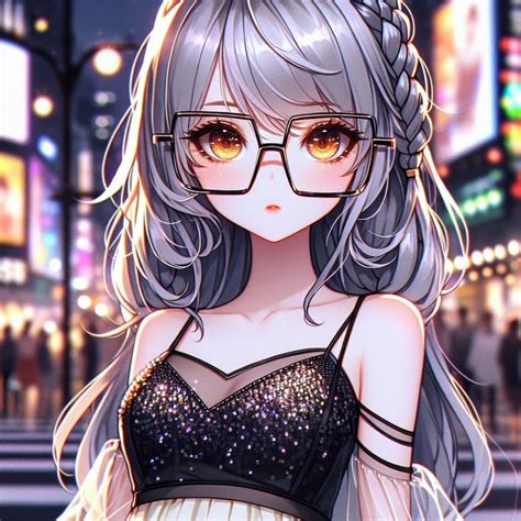 Anime Girl Wearing Glasses Anime Girl Fanart