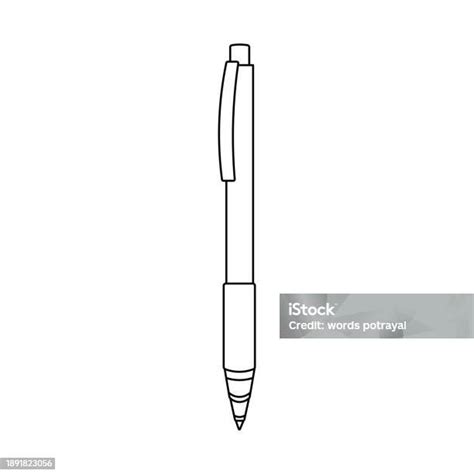 손으로 그린 아이 그림 만화 벡터 일러스트 레이 션 귀여운 펜 아이콘 흰색 절연 펜에 대한 스톡 벡터 아트 및 기타 이미지 펜 벡터 볼펜 Istock