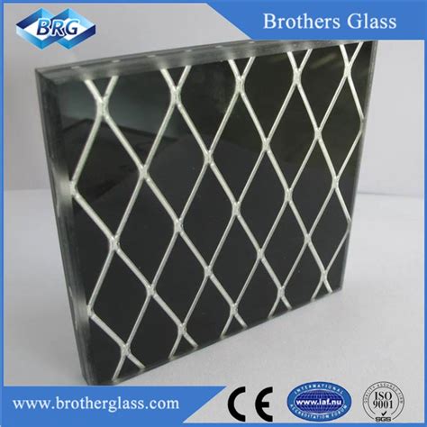 Black Wired Glass Mesh Float Glass Wired Glass And Float Glass