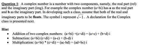 Solved Simple C And No Std Functions Please The Class Chegg Com