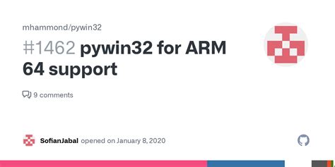 Pywin32 For Arm 64 Support · Issue 1462 · Mhammondpywin32 · Github
