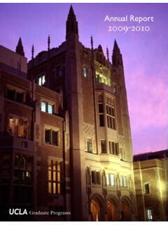 Annual Report UCLA Graduate Programs Annual Report Ucla Graduate Programs