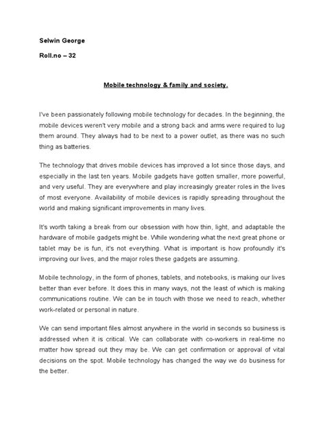 It Assignment Mobile And Technology Pdf Smartphone Mobile Technology