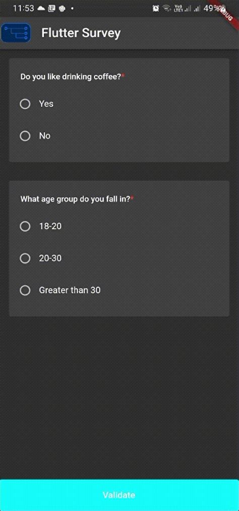 Fluttersurvey Flutter Package