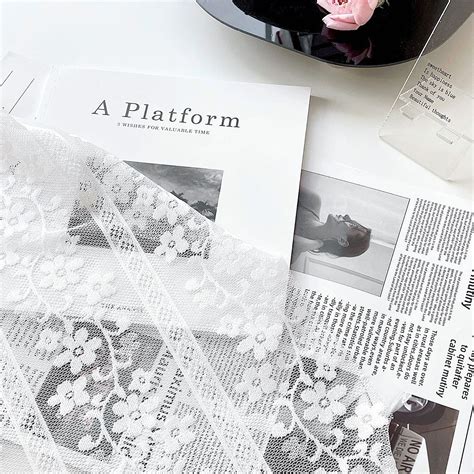 톰의 다락방 🛒 레이스 패브릭 화이트 컬러 잔꽃 스트라이트 레이스 은은한 비침까지 너무 예뻐요