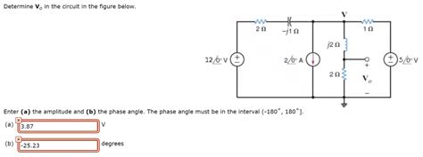 Solved Determine V In The Circuit In The Figure Below Chegg