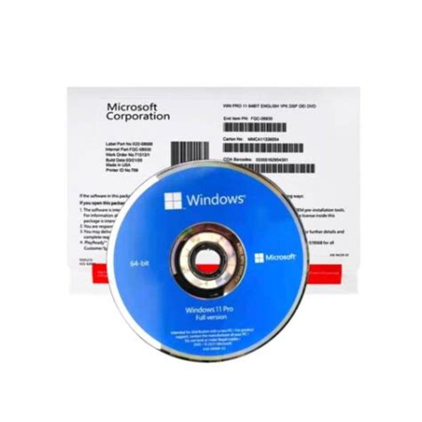 Microsoft Windows Pro Bit Eng Intl Pk Dsp Oei Dvd Oem Fqc M