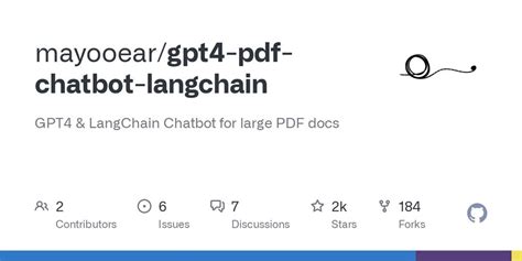 Open Source Gpt4 And Langchain Chatbot For Large Pdf Docs Rmachinelearning Rdatascienceproject