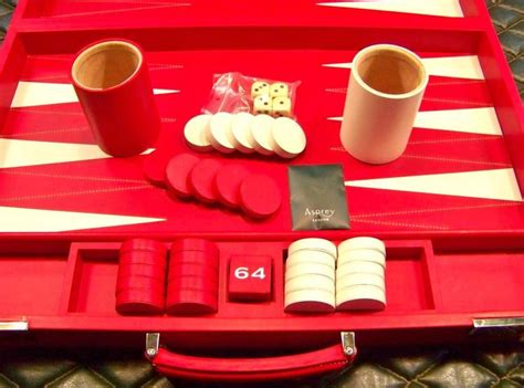 Leather Backgammon Set Asprey High End Tournament Set From London 20