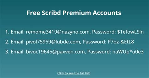 40 Free Scribd Premium Accounts Followchain