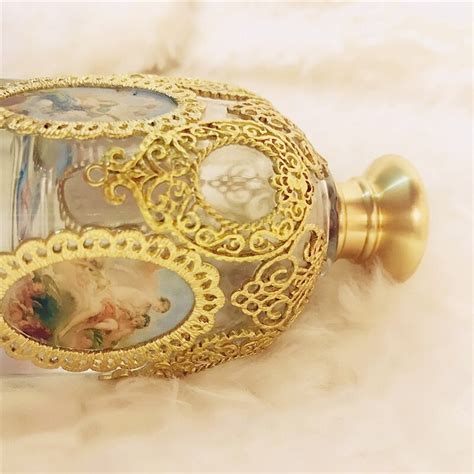 French Retro Crystal Glass Sealed Perfume Bottle B Grandado