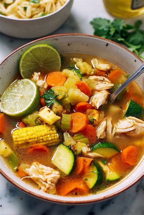 Caldo De Pollo Chicken Soup Authentic Mexican Comfort Food