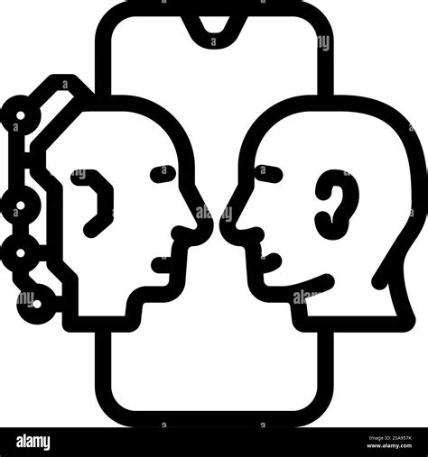 Human Computer Interaction Hci Line Icon Vector Human Computer Interaction Hci Sign Isolated