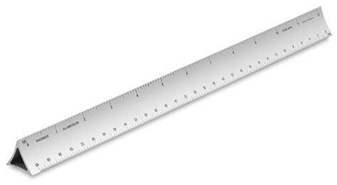 Alumicolor Hollow Triangular Drafting Scale 12 Silver Engineer