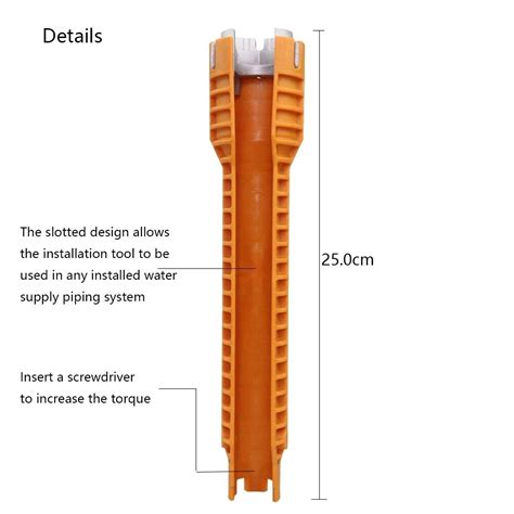 Szín 3 Készlet Többfunkciós égető Csavarkulcs Csaptelep Mosogató Kulcs Vízszerszám Javító