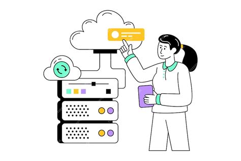Premium Vector Data Hosting Flat Style Design Vector Illustration Stock Illustration