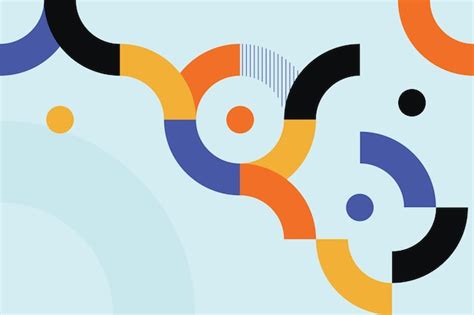 Fondo De Formas De Semicírculo Geométrico Abstracto Vector Premium