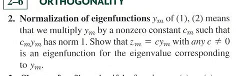 solved normalization of eigenfunctions ym ﻿of 1 2