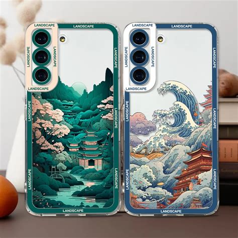 Japanese Landscape Art Soft Phone Case Sleek Protection For Samsung