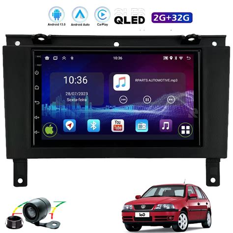 Kit Central Multimidia 2 Din Android Vw Gol Parati Saveiro G3 Shopee