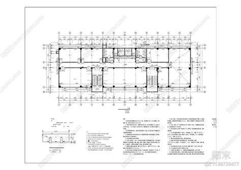 合川区总工会职工活动中心办公楼施工图下载【id1138759477】知末案例馆