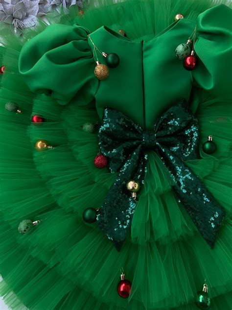 Платье ёлочки костюм ёлочки костюм на Новый год Детские новогодние платья Пошив девичьих